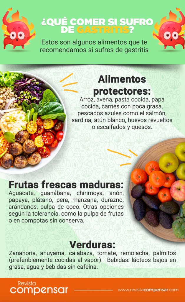 Alimentos para la gastritis: qué comer y qué evitar - Revista Compensar